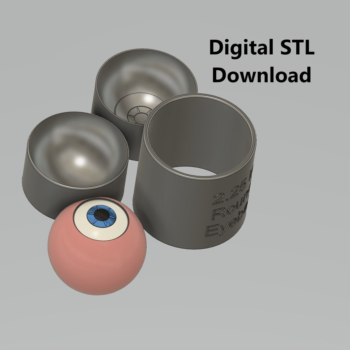 STL file for bath bomb 2.25 inch Round EYEBALL Bath Bomb Mold | Etsy