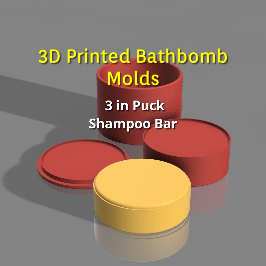 3D Printed 3 Piece 3in Shampoo Puck Mold 3in Puck Bathbomb Mold - Etsy