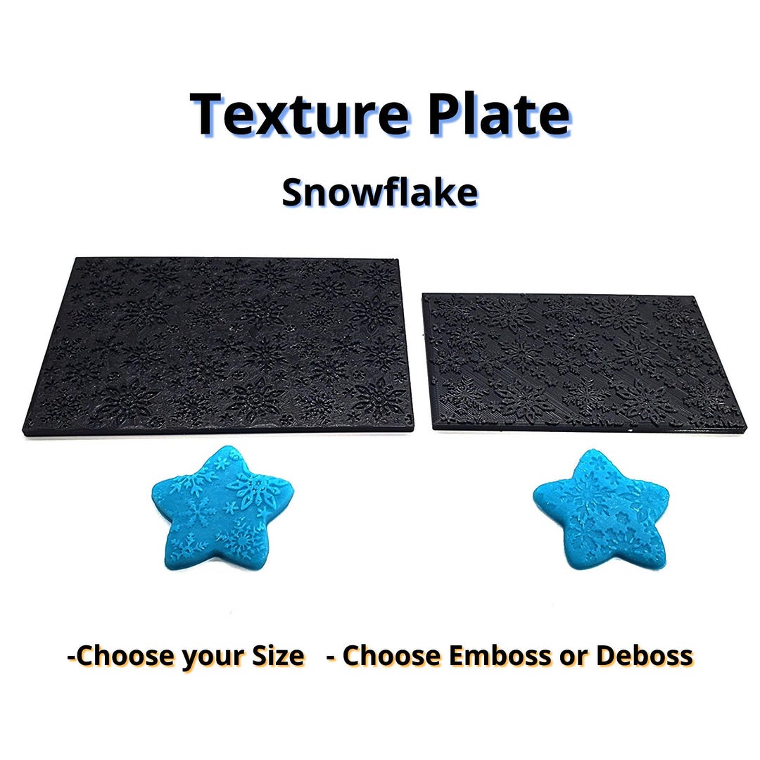 Snowflake Polymer Clay Texture Plate, Emboss Deboss (3D Printed) - Etsy