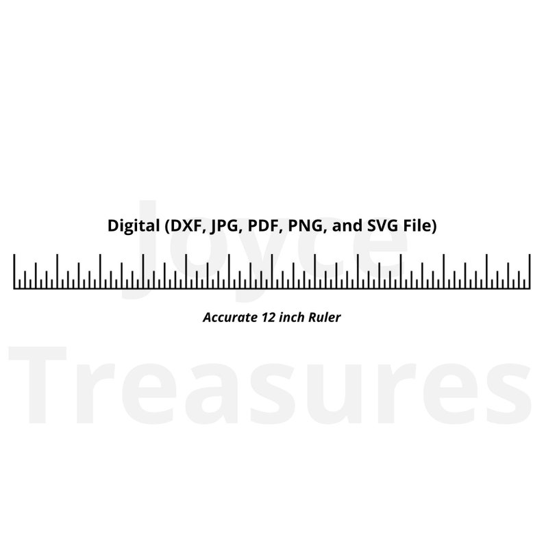 12 Inch Accurate Ruler No Numbers DXF Jpg Png SVG and PDF - Etsy