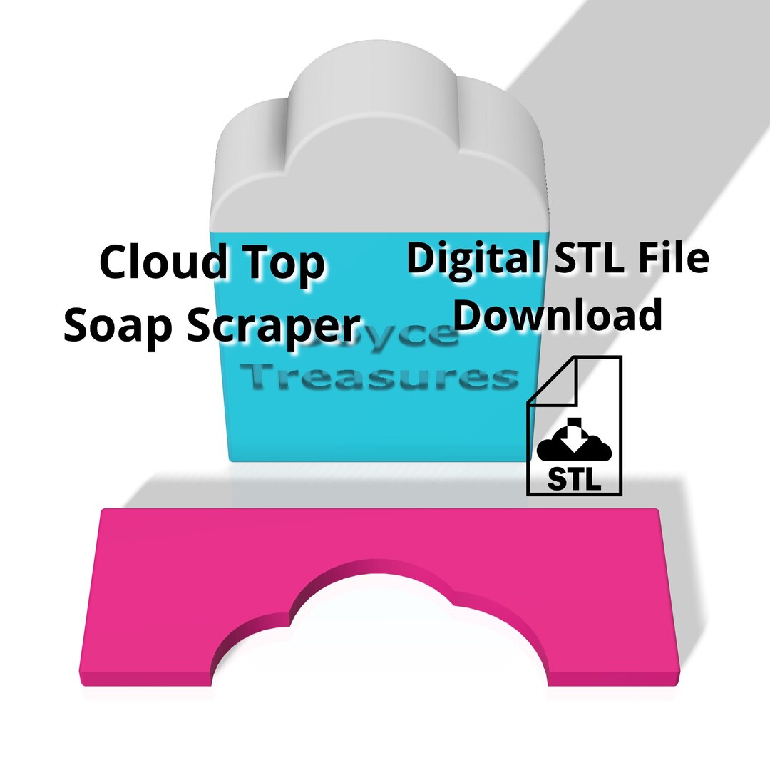 STL File 2.75in Cloud Top Soap Scraper, Cloud Soap Top Shaper, Cloud ...