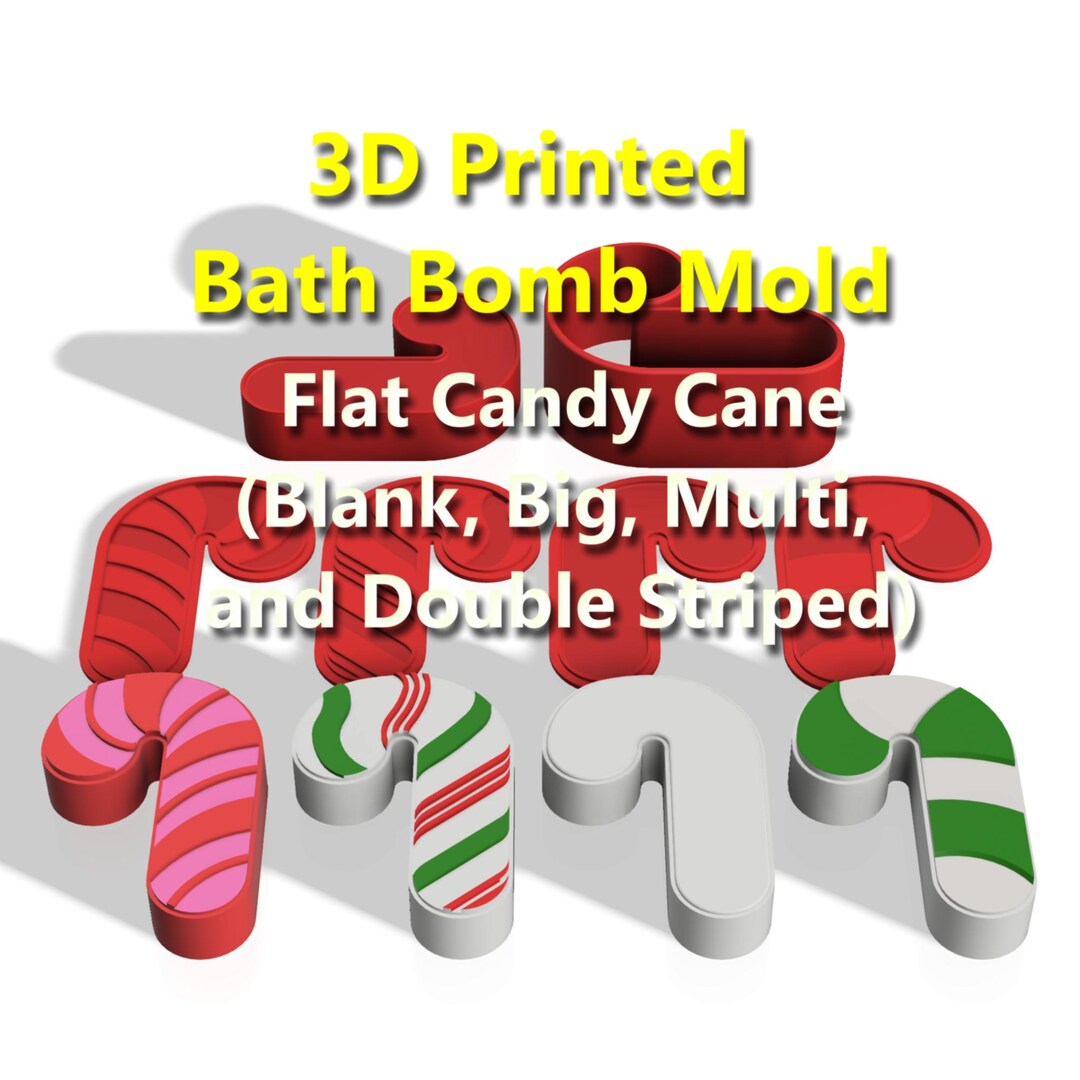 Candy Cane Bath Bomb Mold, Double Stripe - Etsy