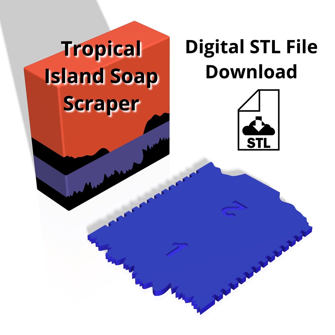 Tropical Island Soap Scraper STL File, Cold Process Soap Tool (digital ...