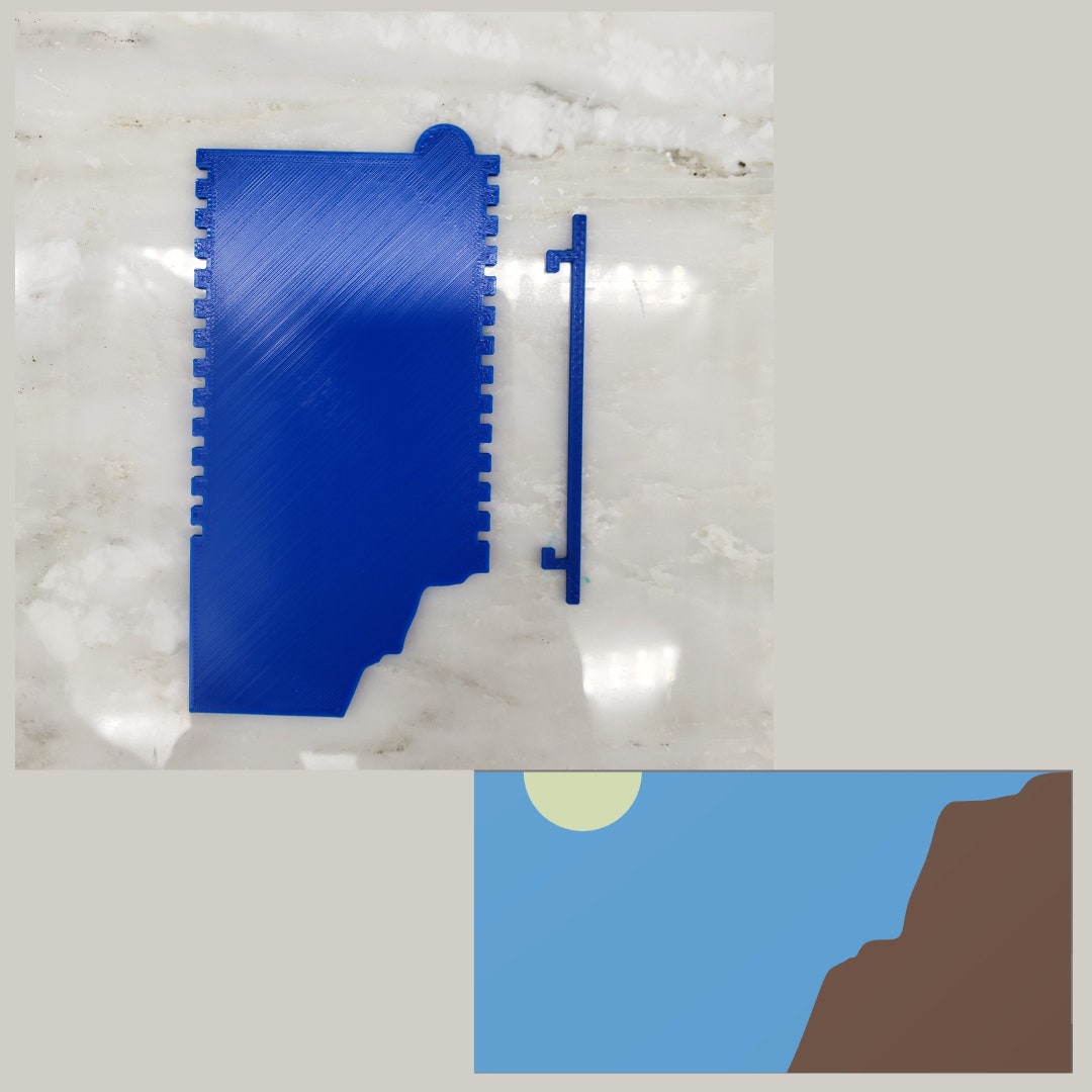 Two Sided Ocean Cliff and Sun Soap Scraper Shaping Tool for Cold ...