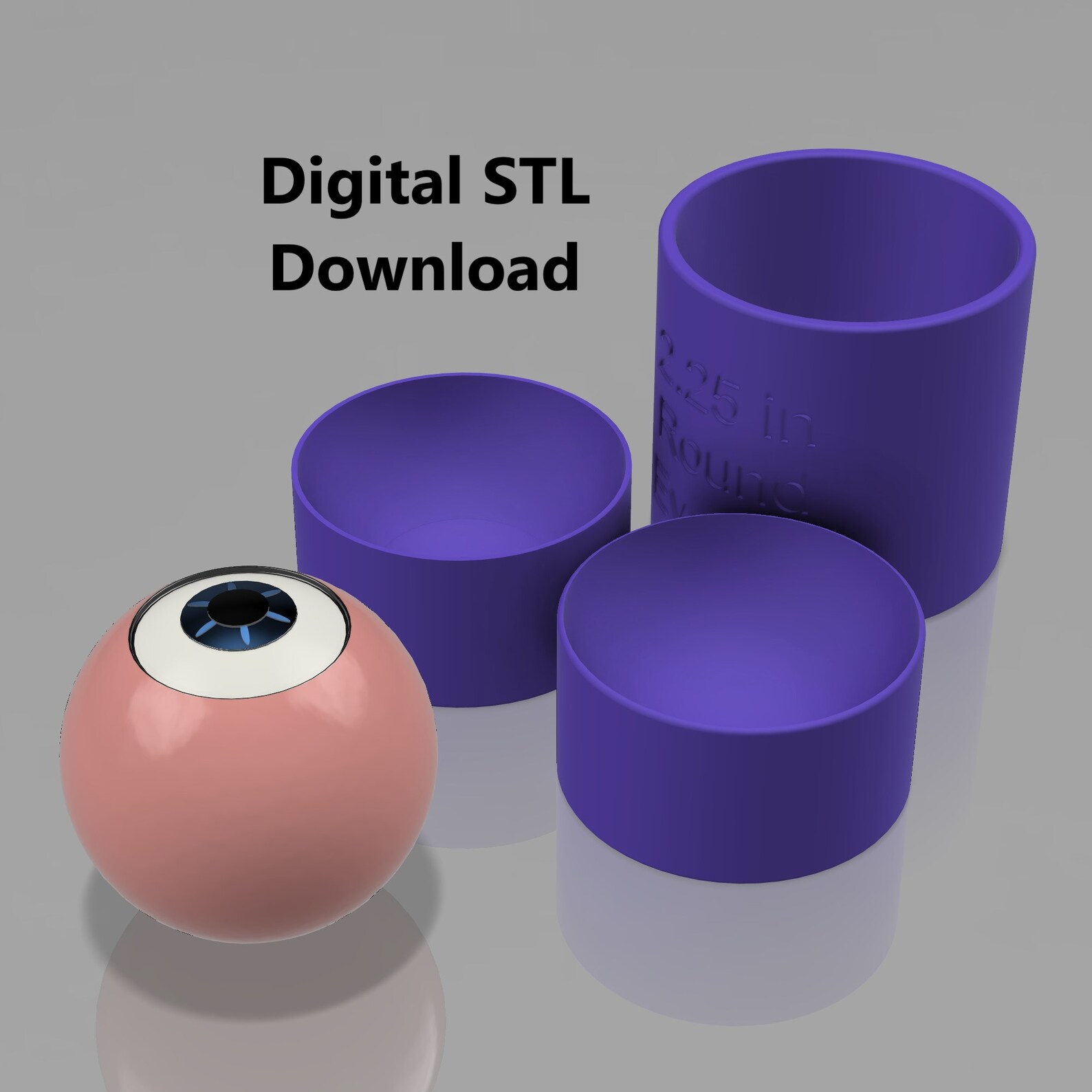 STL File for Bath Bomb 2.25 Inch Round EYEBALL Bath Bomb Mold - Etsy