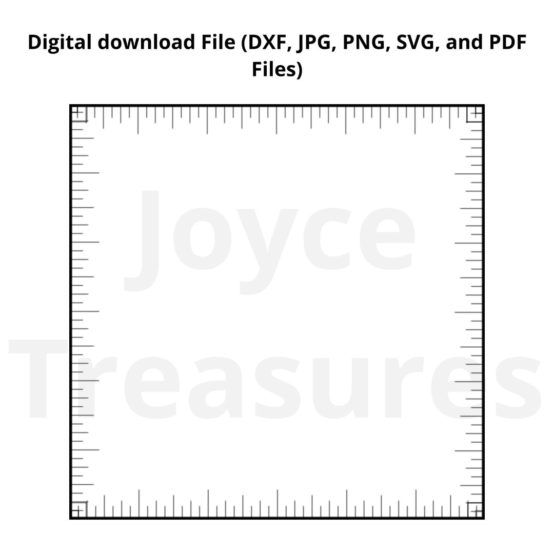 6 in Accurate Square Ruler (DXF, Jpg, Png, SVG, PDF Files) Digital ...