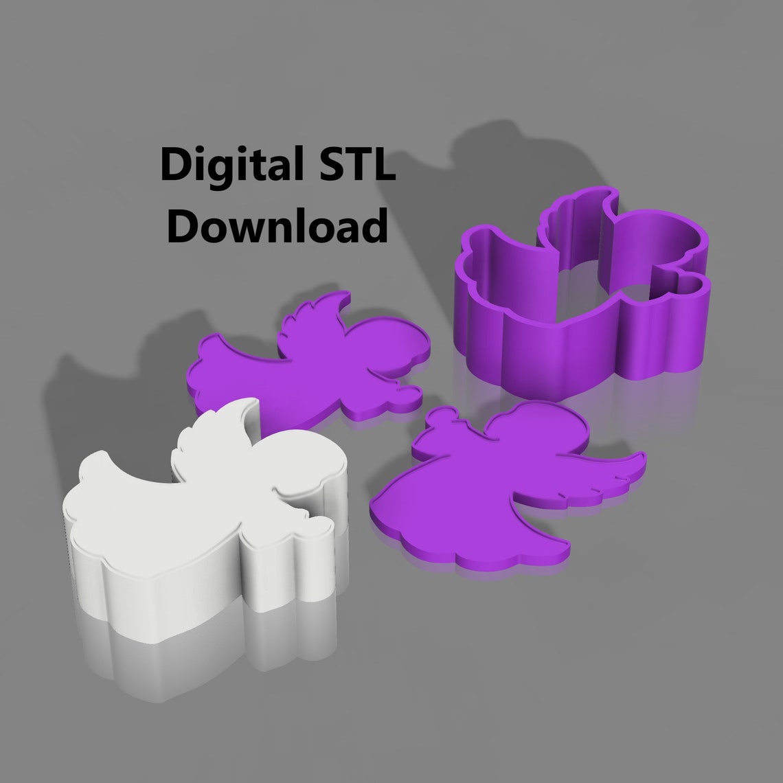 STL File for Bath Bomb Angel Bath Bomb Mold (christmas, Winter ...