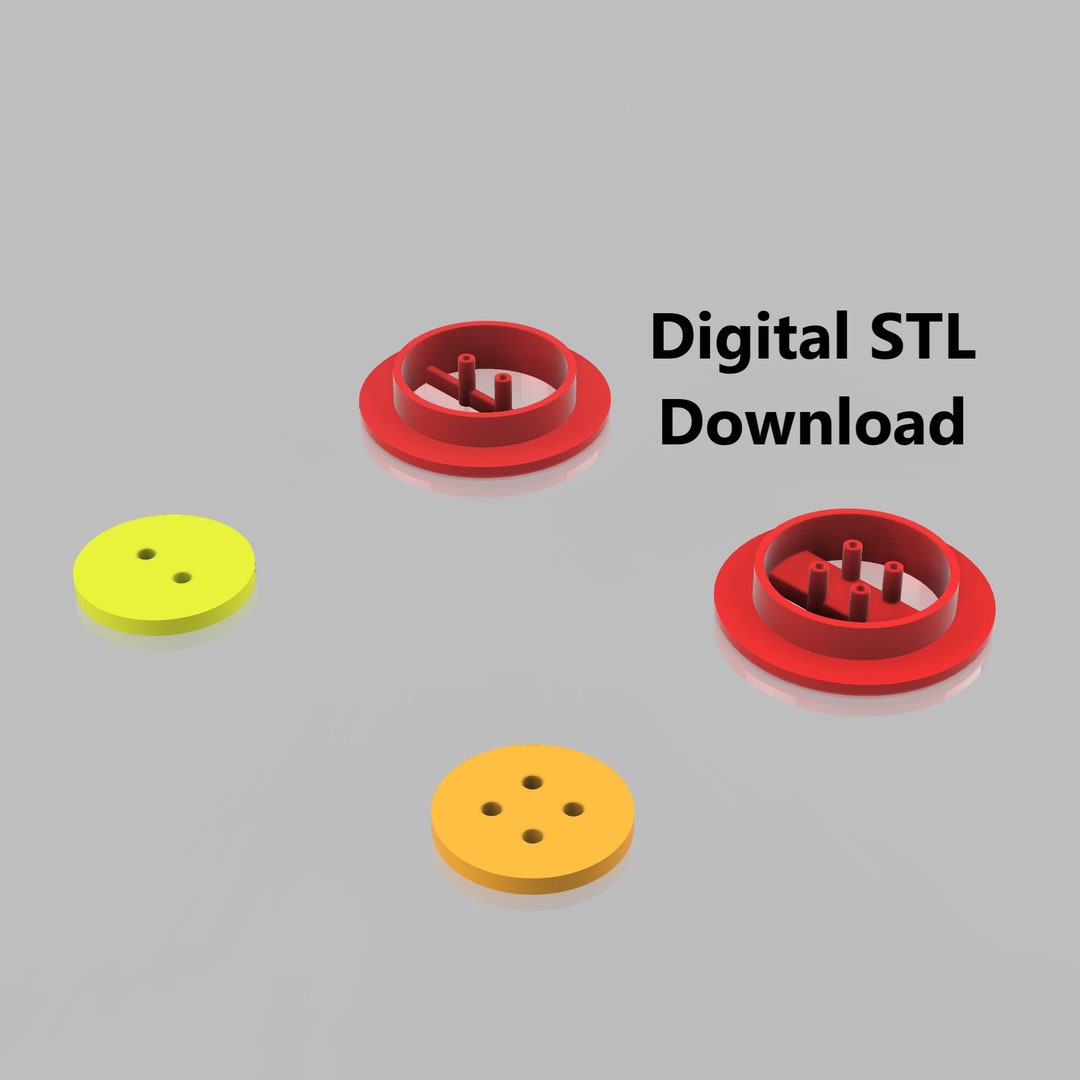 Button Polymer Clay Cutter STL File, 0.75 In, 19.05mm (digital Download ...