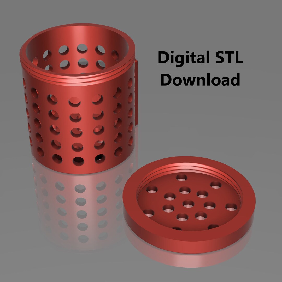 STL File for 3d Printing for 2 in Medium Shower Steamer Basket With ...