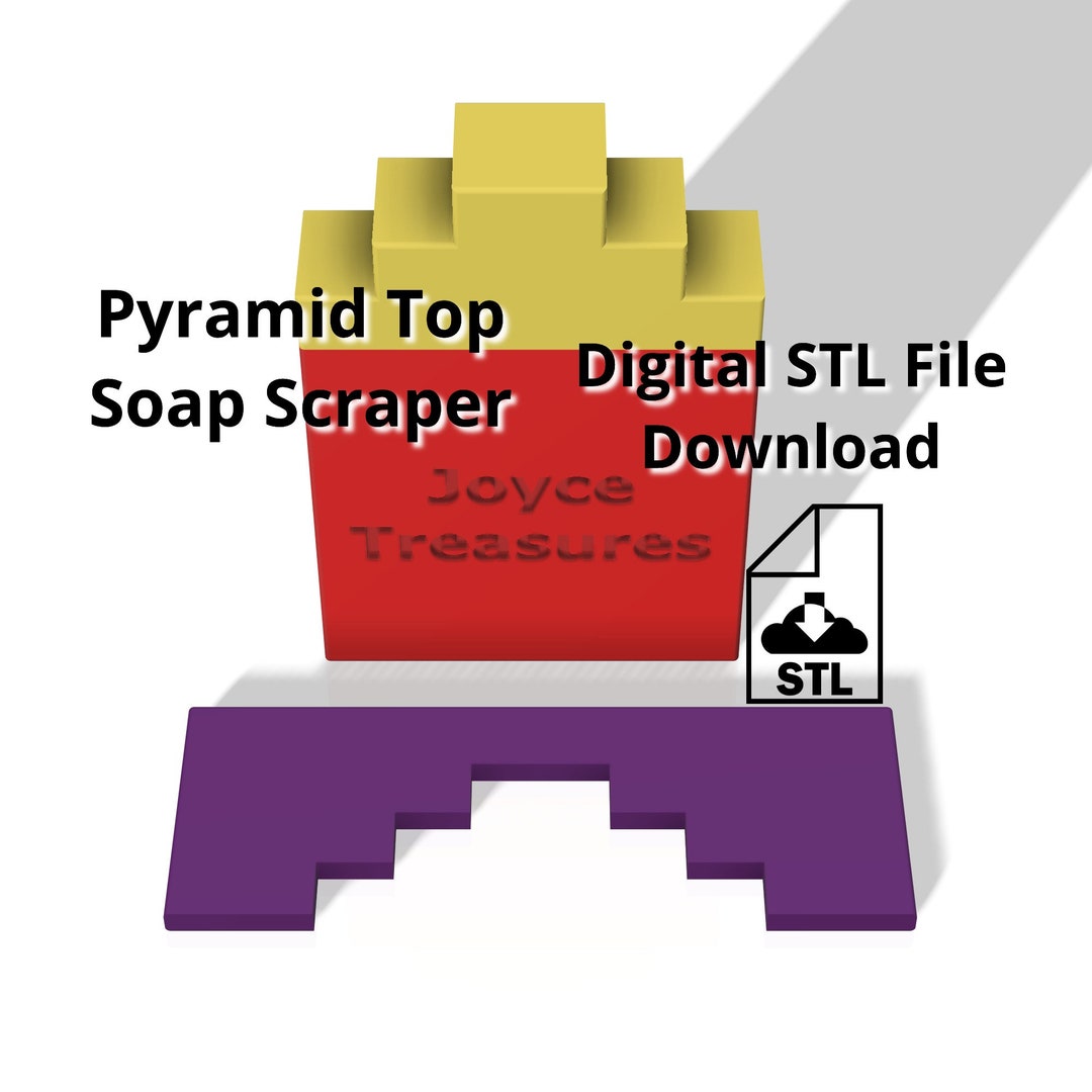 STL File 3.25in Pyramid Top Soap Scraper, Pyramid Soap Top Shaper ...