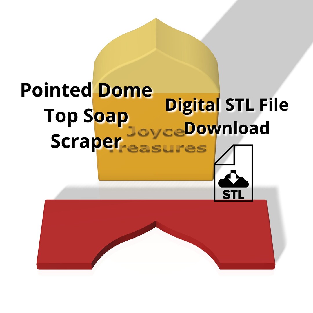 STL File 2.5in Pointed Dome Top Soap Scraper, Dome Soap Top Shaper ...