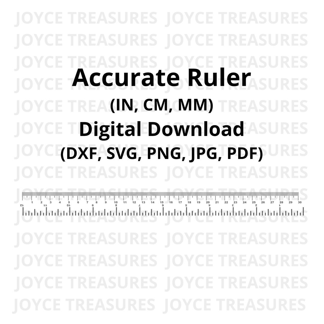 12 Inch, 30 Cm and Mm Accurate Ruler (DXF, Jpg, Png, SVG, PDF Files ...
