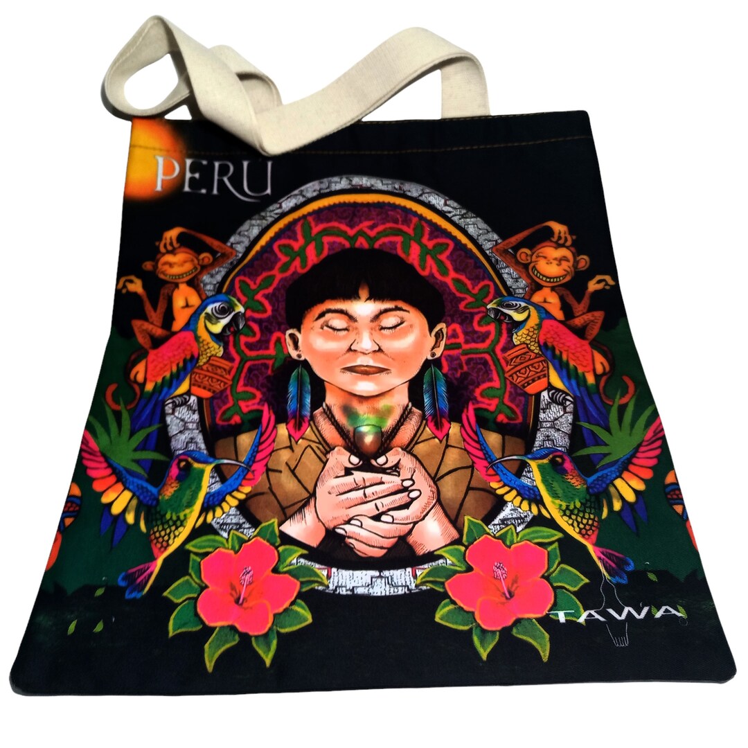 Peruvian Inca Art Tote Bag – Handmade Shoulder Bag - Etsy