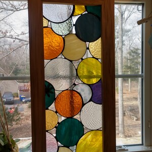 Round and Round, Stained Glass Circles, Window Hanging - Etsy