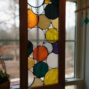 Round and Round, Stained Glass Circles, Window Hanging - Etsy