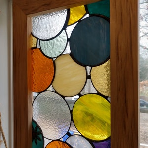 Round and Round, Stained Glass Circles, Window Hanging - Etsy