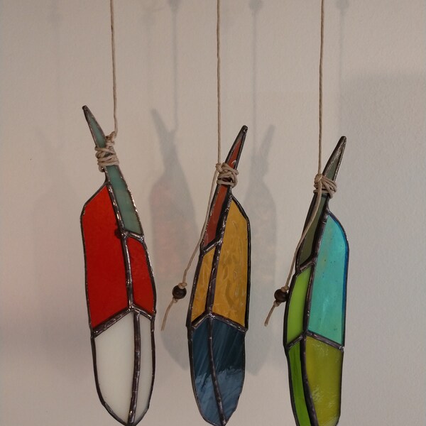 Stained Glass Feathers - Etsy
