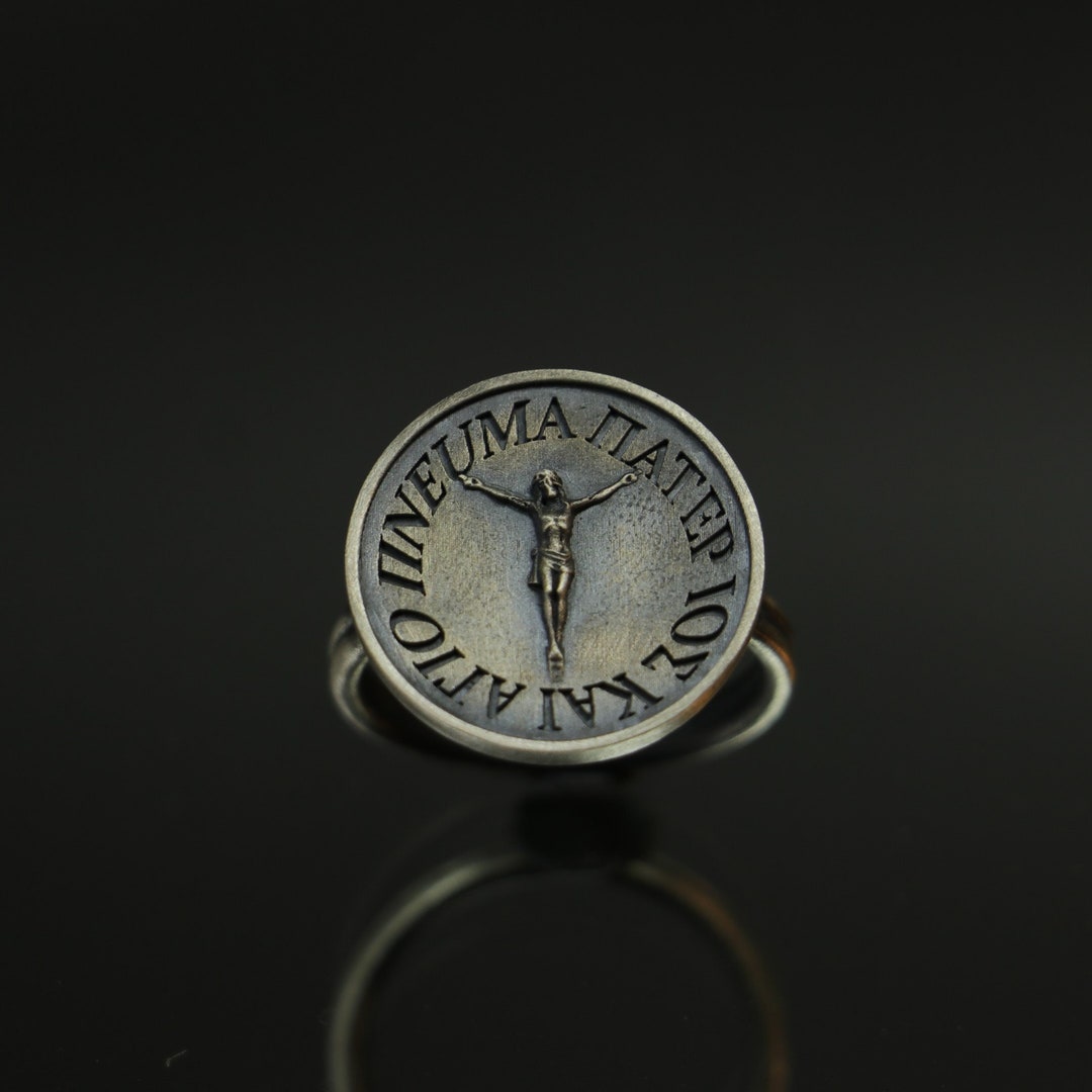 Father Son and Holy Spirit Silver Ring, Personalized Holy Spirit Silver ...