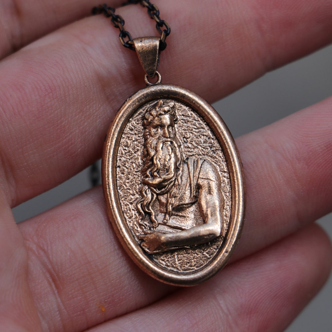 Renaissance Moses Sculpture Pendant, Moses Locket Necklace, Renaissance ...