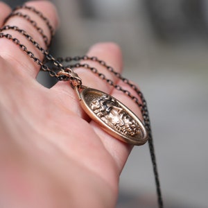 Antique Bronze Zeus Locket Necklace, Greek Mythology Antique Jewelry ...