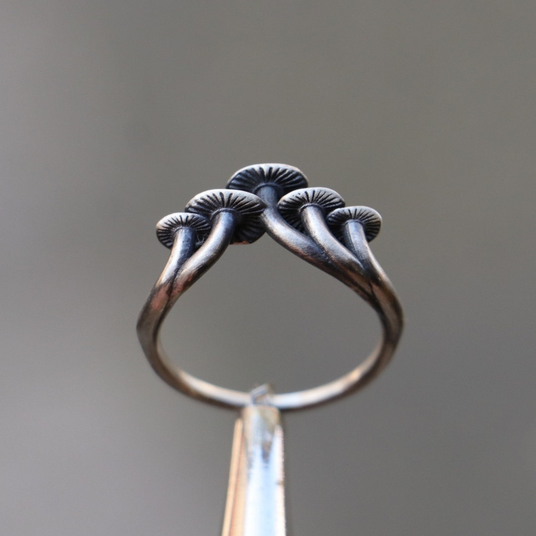 Mushroom Ring, 925 Sterling Silver Mushroom Ring, Complementary ...