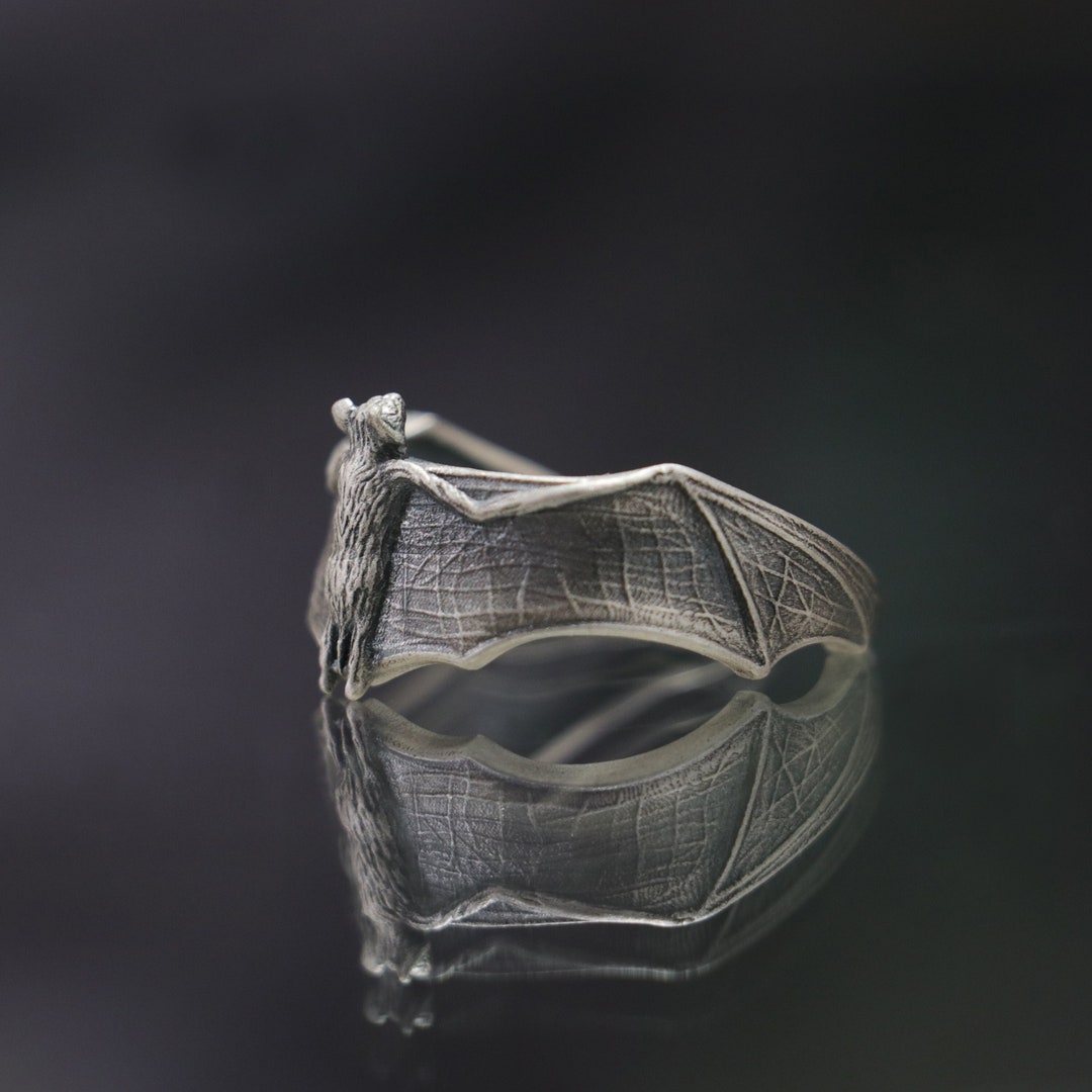 Adjustable Bat Ring, 925 Sterling Silver Gothic Jewelry - Etsy