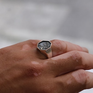 925 Silver Memento Mori Ring, Dead Man Ring, Gothic Ring. Grave Ring ...