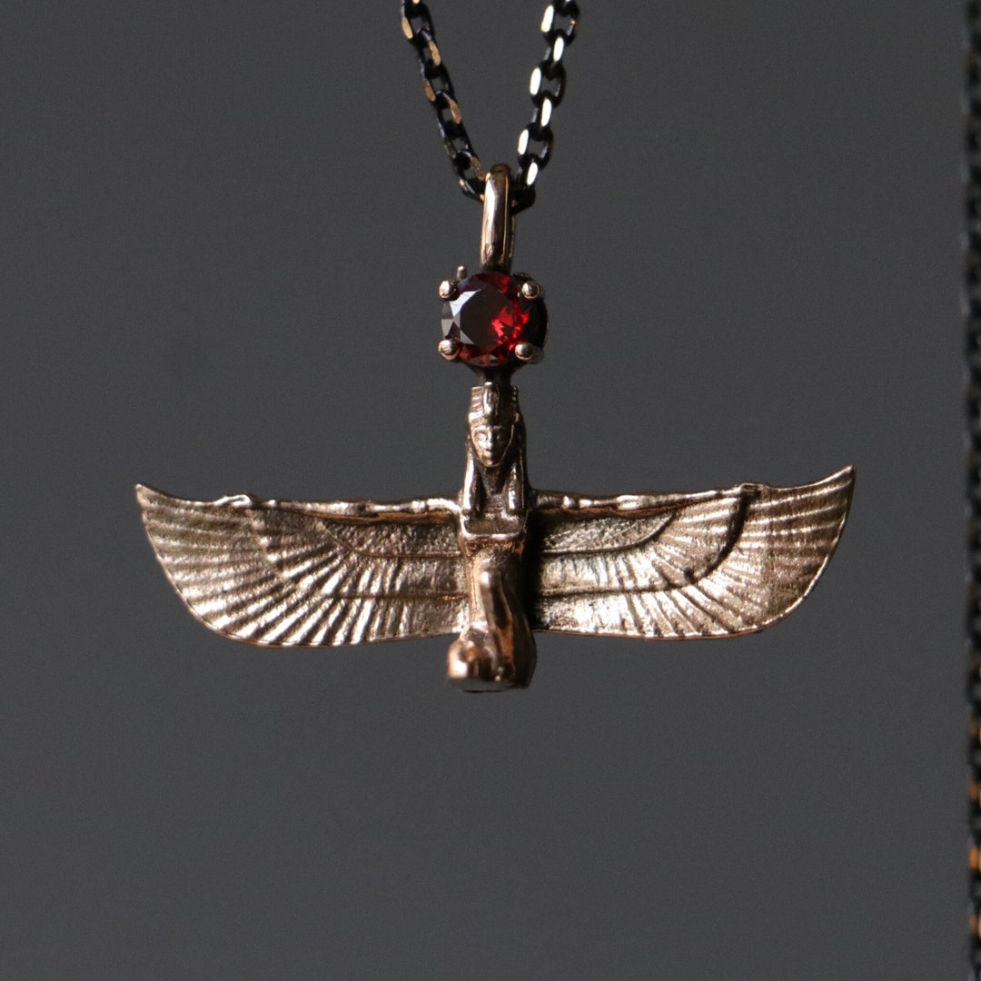 Goddess Isis Pendant, Ancient Mythology Jewelry, Egyptian Necklace ...