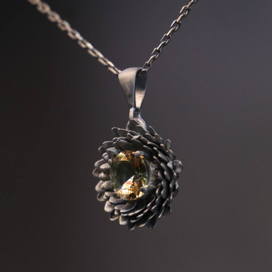 Round Color Changing Stone Necklace, Color Changing Stone Necklace for ...