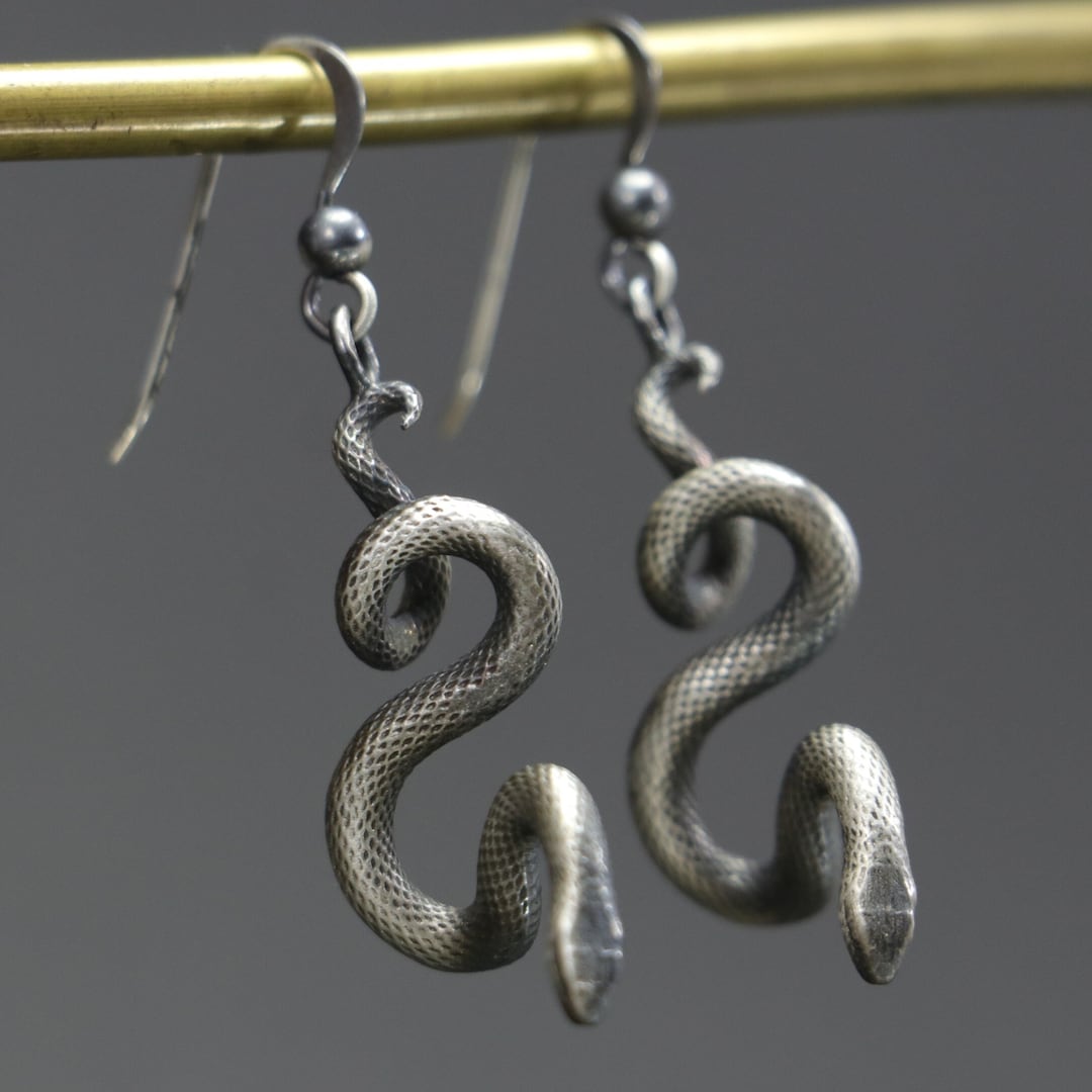 Snake Earring, Snake Jewelry Set , Snake Pendant, Snake Charm, Serpent ...
