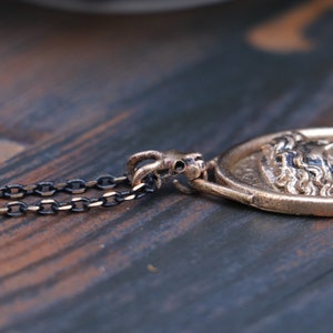 Antique Bronze Zeus Locket Necklace, Greek Mythology Antique Jewelry ...