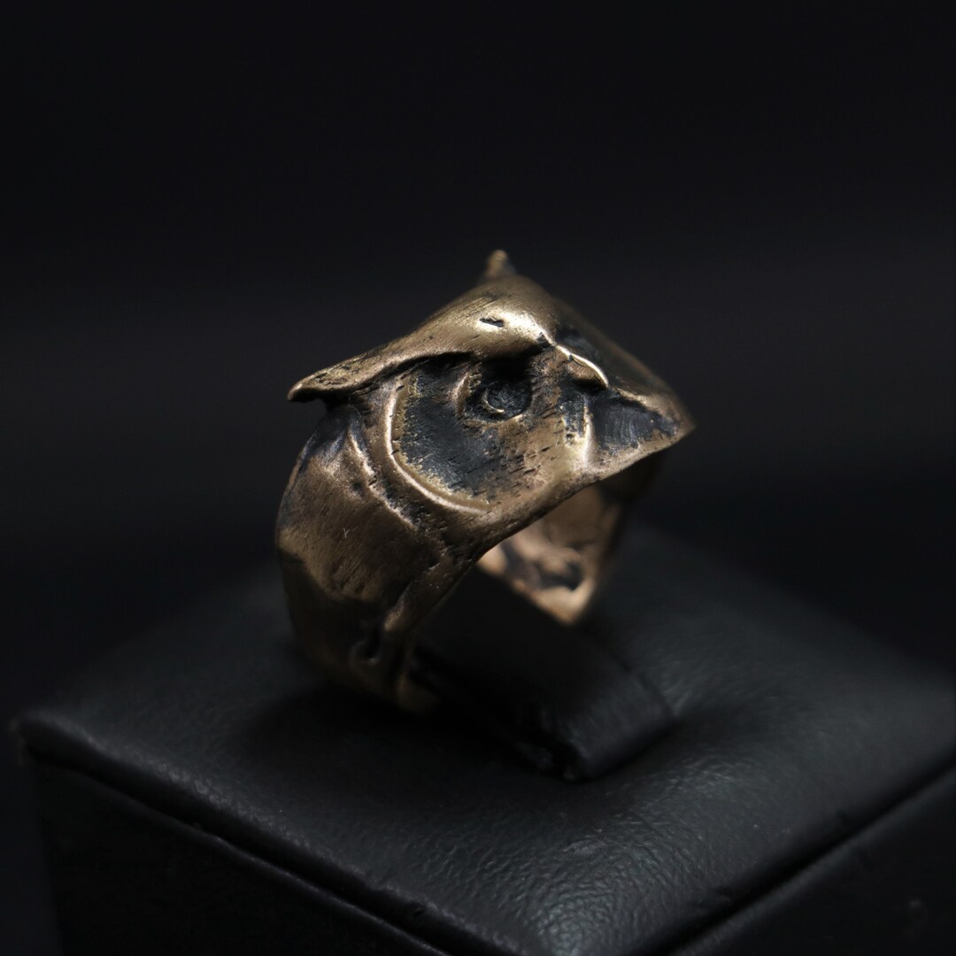 Owl Men's Ring Silver Owl Ring Bird Ring Silver Unique - Etsy