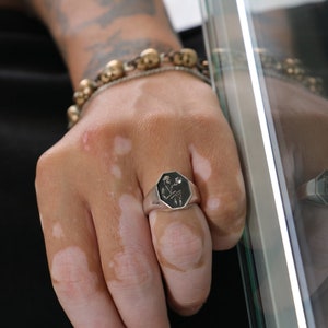 925 Silver Memento Mori Ring, Dead Man Ring, Gothic Ring. Grave Ring ...