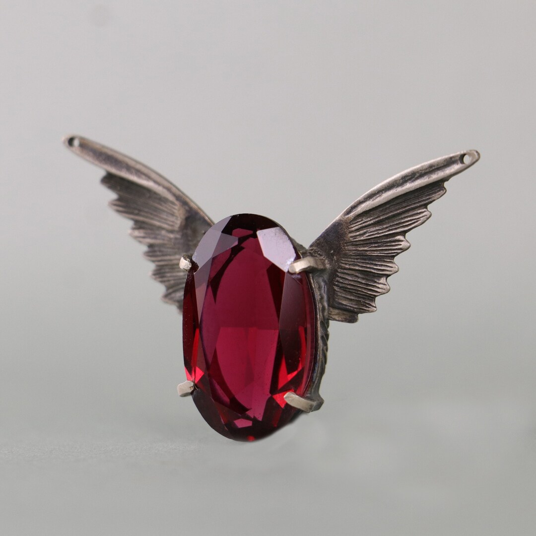 Ruby Archangel Michael Pendant, Ruby Angel Wing Necklace, Ruby Hand ...