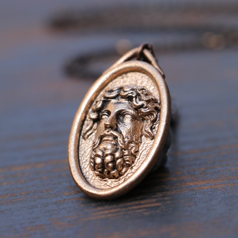 Antique Bronze Zeus Locket Necklace Greek Mythology Antique - Etsy