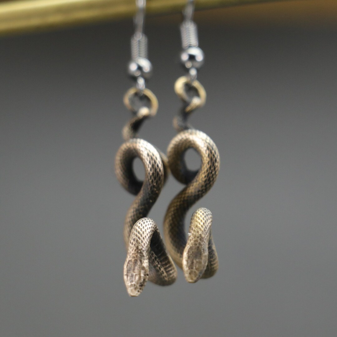 Snake Earring, Snake Jewelry, Snake Pendant, Snake Charm, Serpent ...