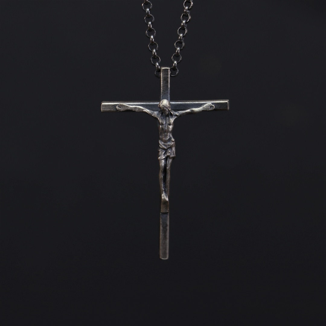 Jesus Silver Charm Necklace, Necklace With Jesus, Religious Necklace ...