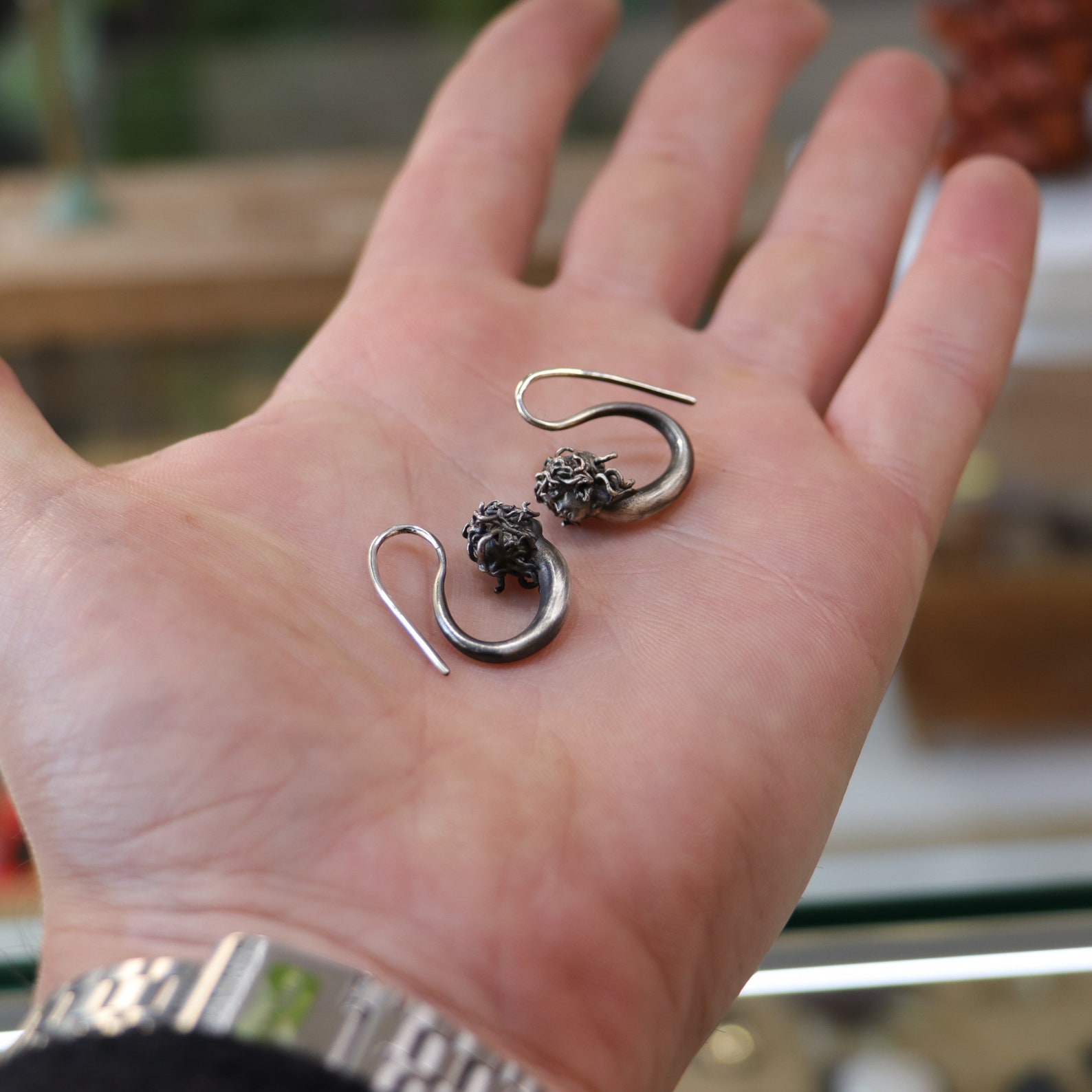 Medusa Earring 925 Silver, Witch Medusa Jewelry, Snake Jewelry ...