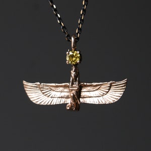Goddess Isis Pendant, Ancient Mythology Jewelry, Egyptian Necklace ...