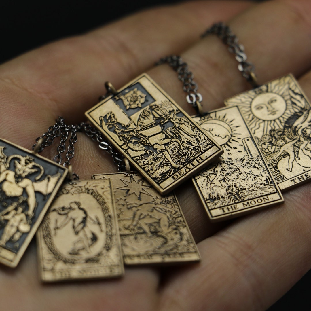 Personalized Tarot Necklace, Tarot Necklace With Silver, Tarot Card ...