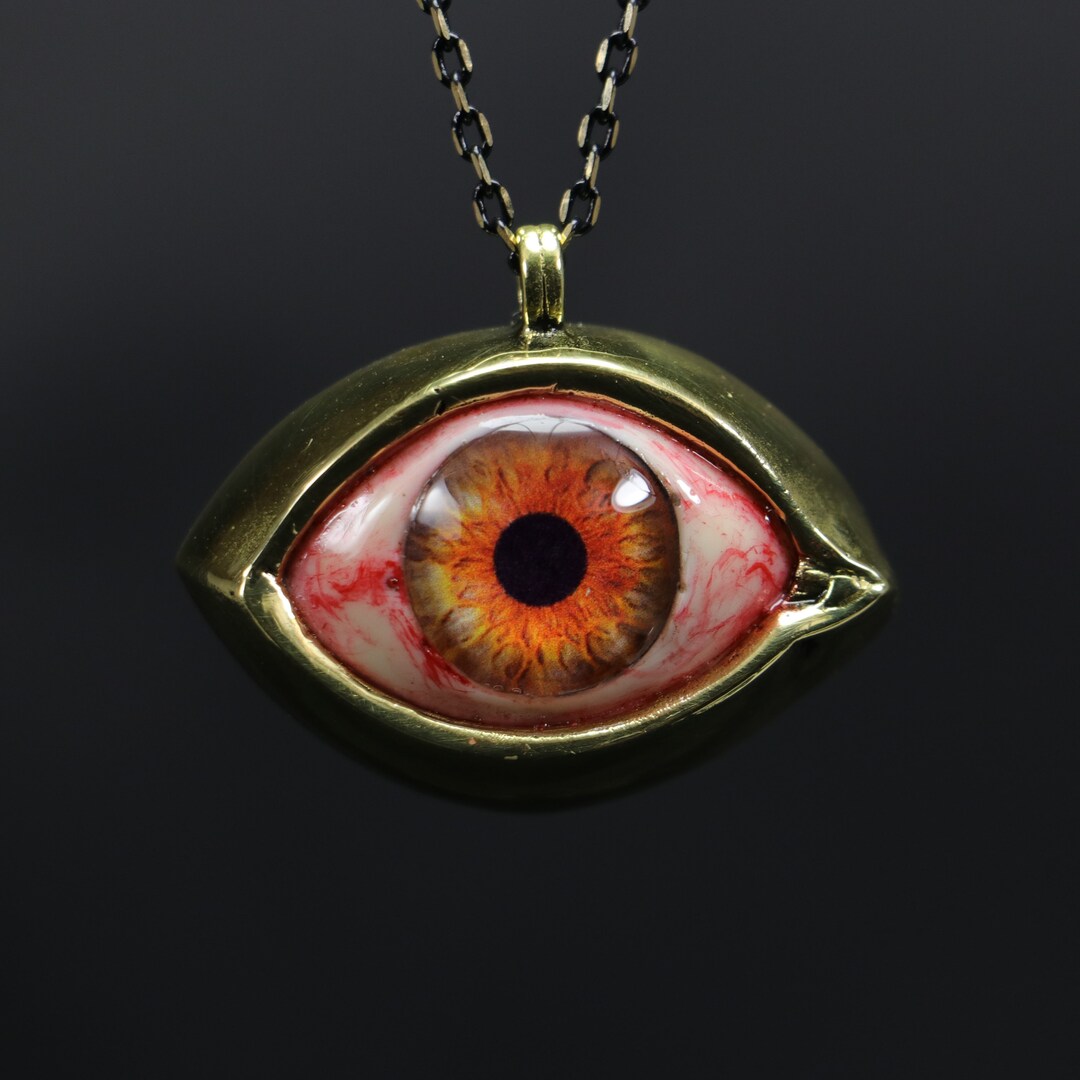 Realistic Eye Necklace Hazel Eye Eyes Necklace Evil Eye - Etsy