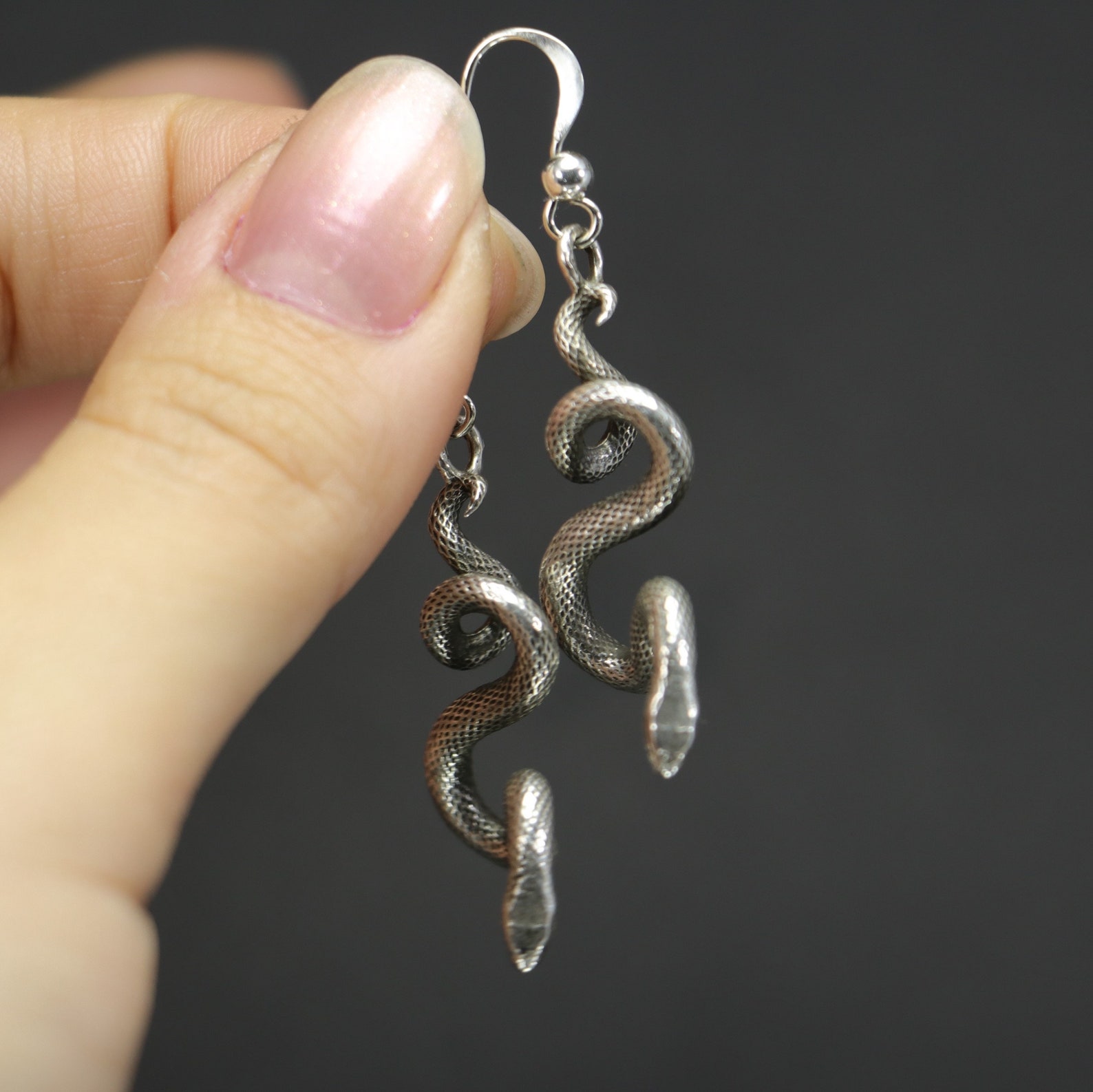 Snake Earring Snake Jewelry Set Snake Pendant Snake Charm | Etsy