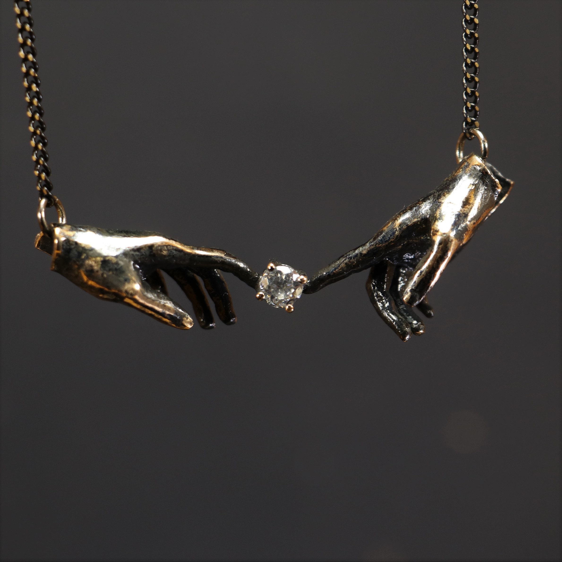 The Creation of Adam Necklace, Michelangelo Art Pendant, Sistine Chapel ...