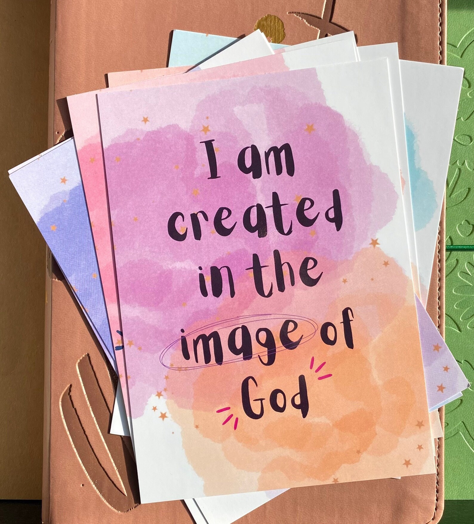 Christian Affirmation Postcards, I AM Christian Cards, Encouragement ...