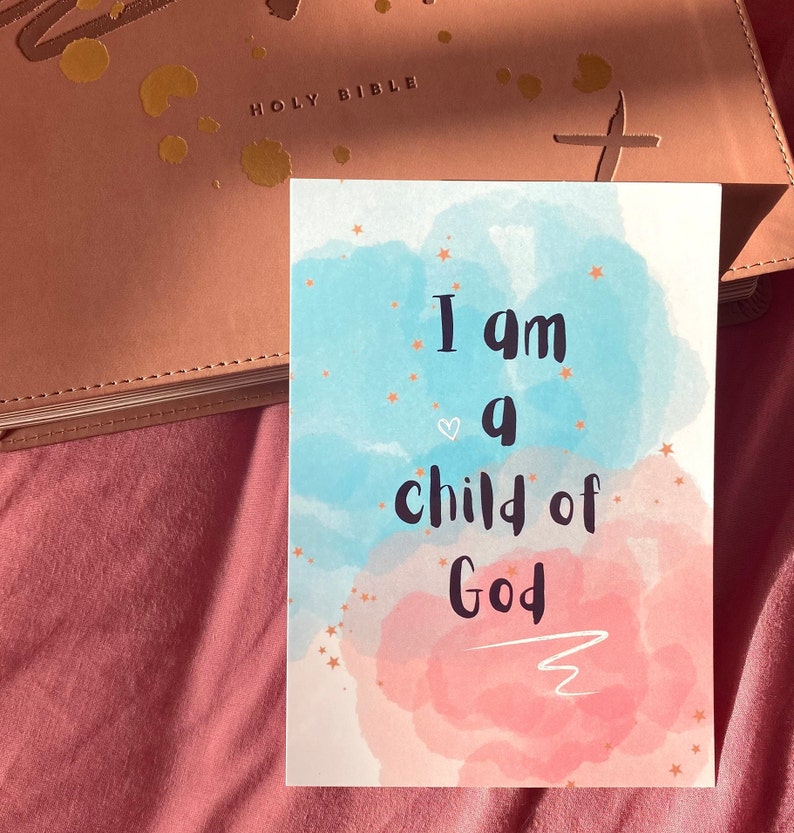 Christian Affirmation Postcards, I AM Christian Cards, Encouragement ...