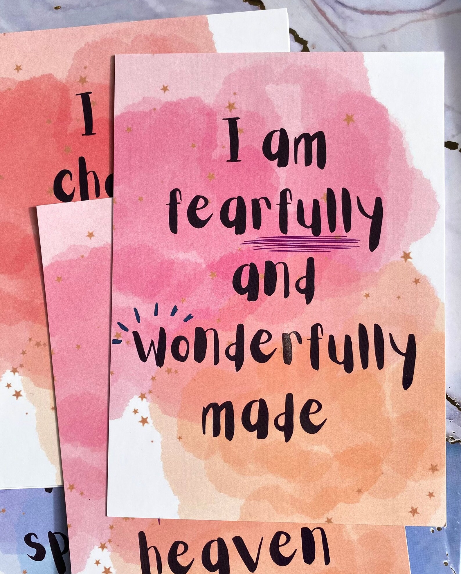 Christian Affirmation Postcards, I AM Christian Cards, Encouragement ...