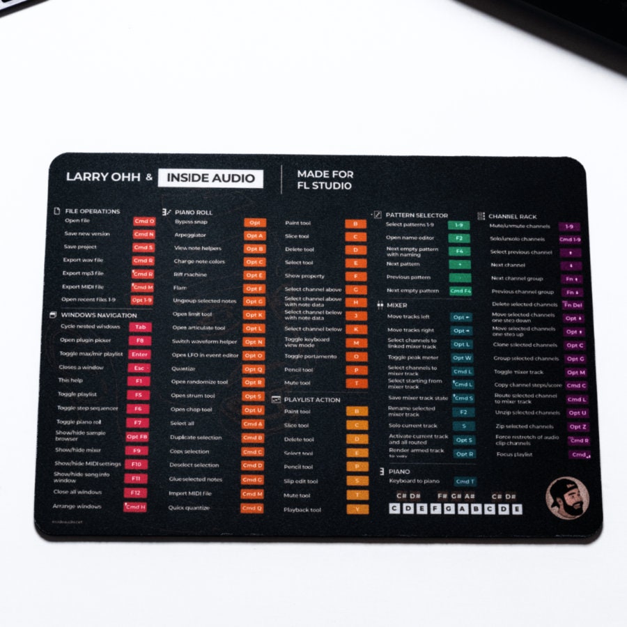 Shortcut Mousepad made for FL Studio | Etsy