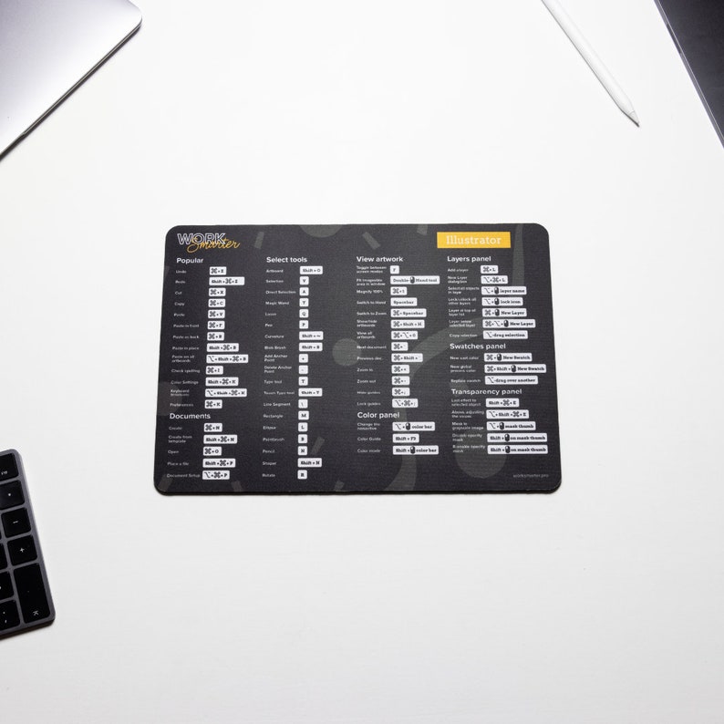 Adobe Illustrator Shortcut Mousepad - Etsy