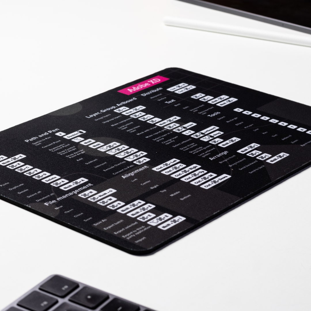 Adobe XD Shortcut Mousepad - Etsy