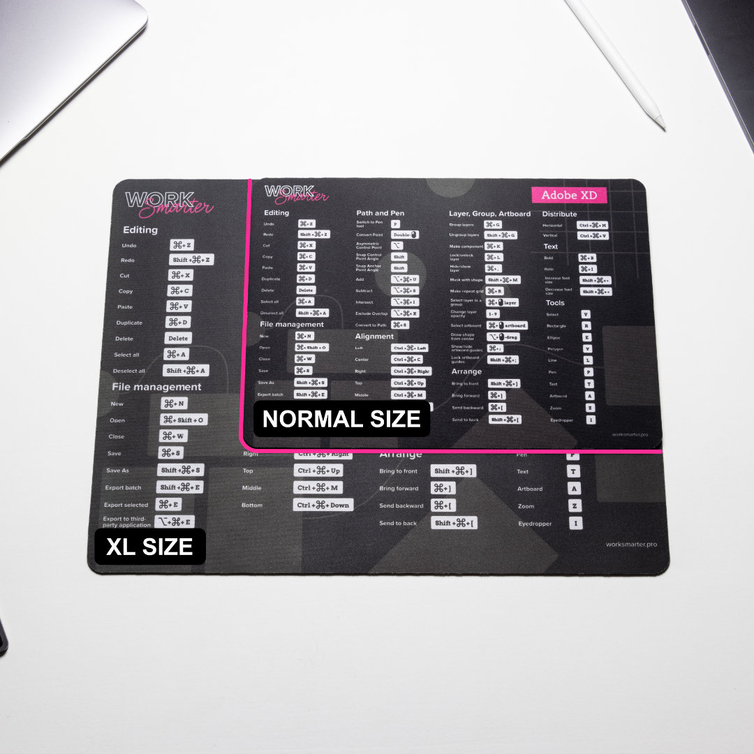Adobe XD Shortcut Mousepad - Etsy